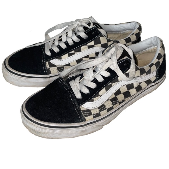 Vans | Shoes | Checkered Black And White Laceup Lowrise Vans | Poshmark